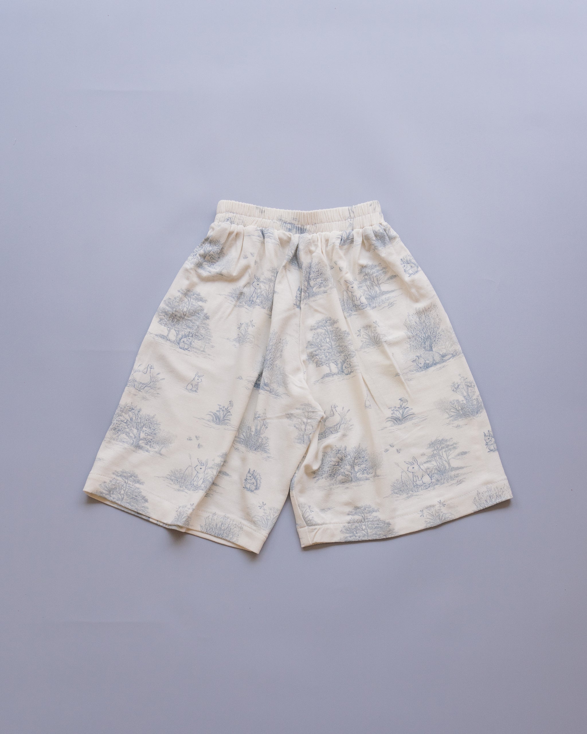 Kid's Boo Short Pants in Secret Garden Blue